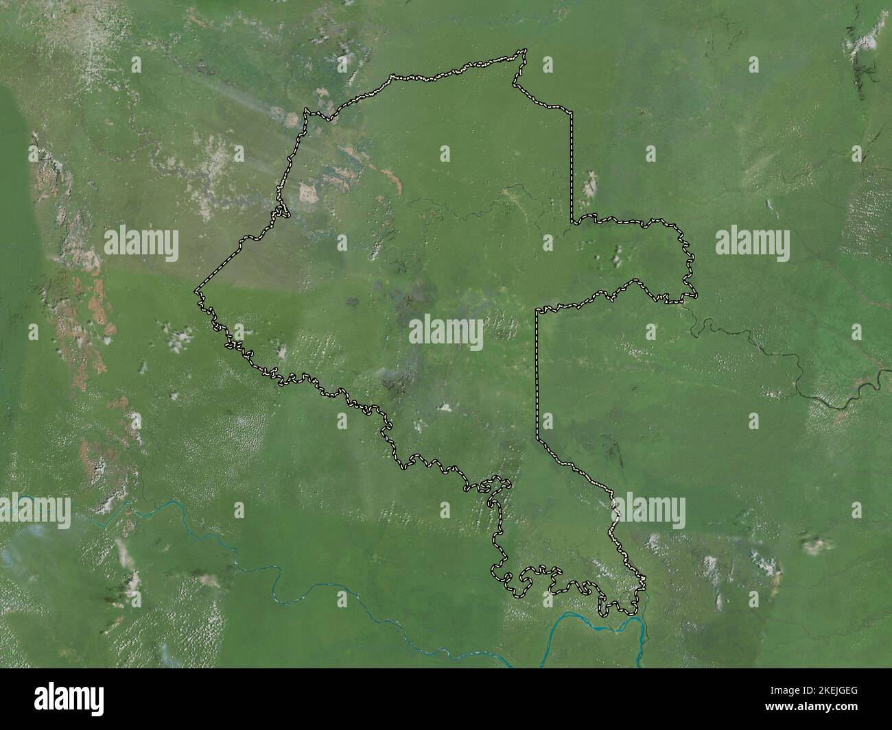 Vaupes, commissiary of Colombia. High resolution satellite map Stock ...
