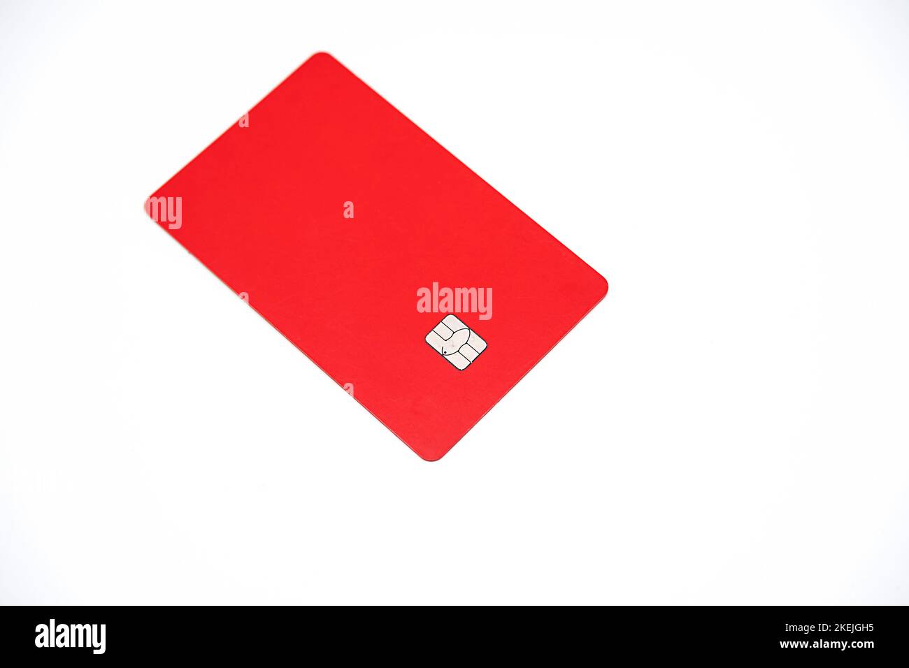 Mock up plastic credit card with EMV chip on white Stock Photo - Alamy