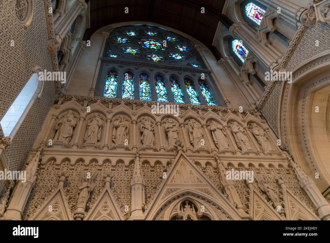 Interier of The neo-gothic Cathedral of St. Colman, usually called in ...