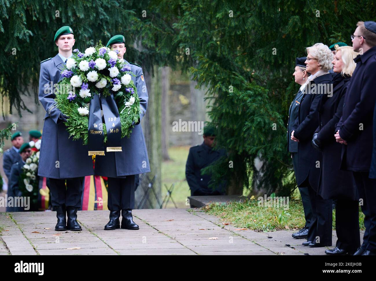 Berlin, Germany. 13th Nov, 2022. During the wreath-laying ceremony ...