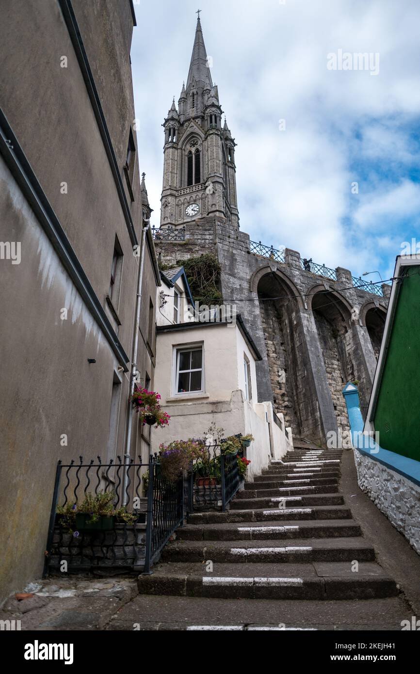The neo-gothic Cathedral of St. Colman, usually called in Cobh ...