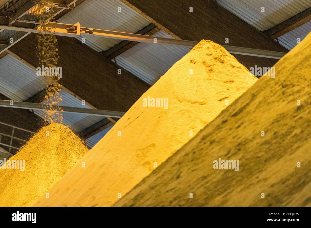 Schwarze Pumpe, Germany. 12th Nov, 2022. Limestone mills stand in a ...