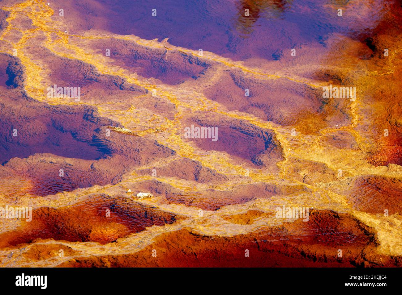 Aerial drone view of Mining activity in Minas de Riotinto in Spain ...
