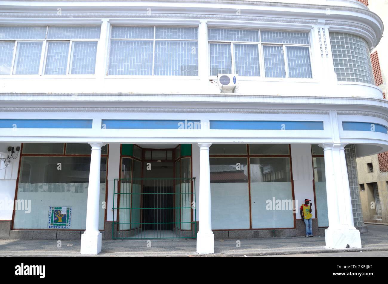 Old colonial style shop, recently renovated, Central Maputo, Mozambique ...