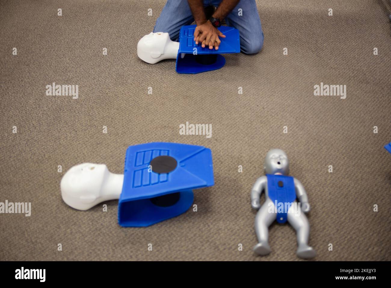 A human toy character for cardiopulmonary resuscitation medical ...
