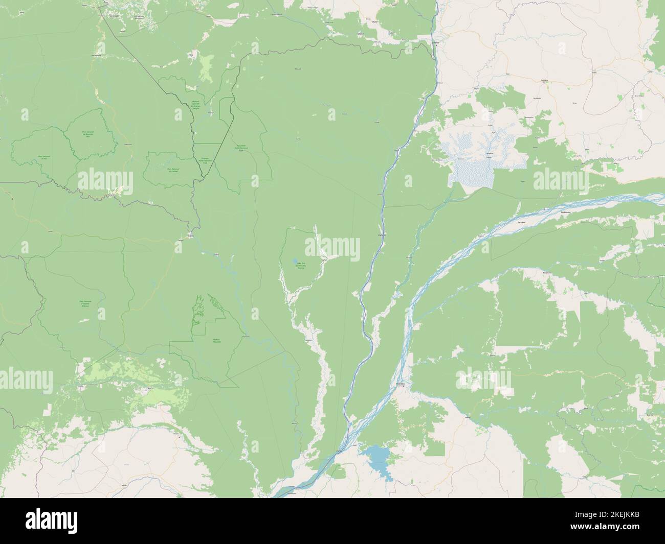 Likouala, region of Republic of Congo. Open Street Map Stock Photo - Alamy