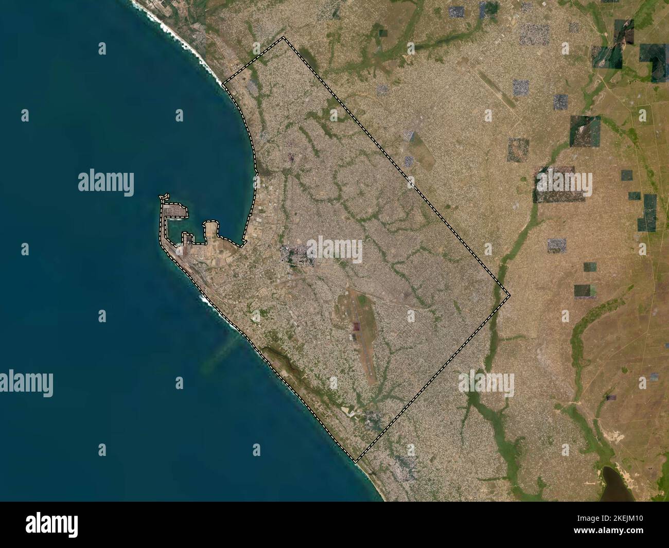 Pointe Noire, region of Republic of Congo. High resolution satellite ...