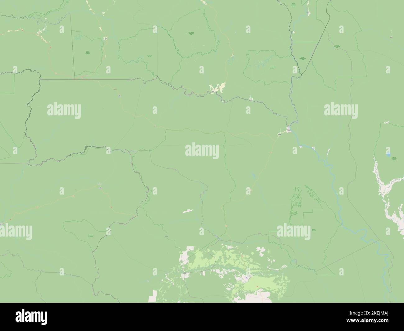 Sangha, region of Republic of Congo. Open Street Map Stock Photo - Alamy