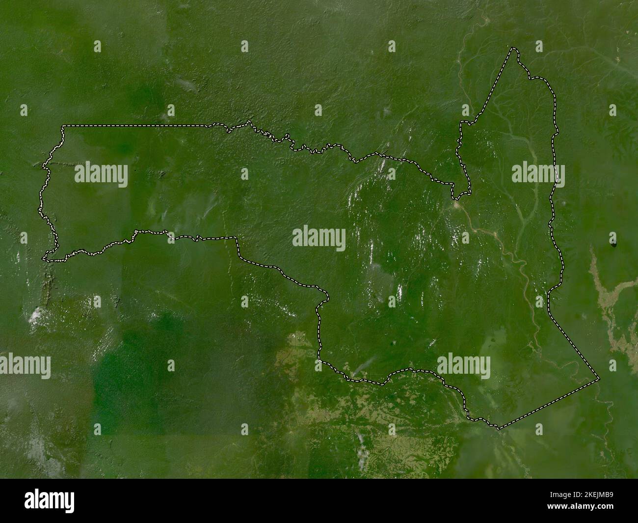 Sangha, region of Republic of Congo. Low resolution satellite map Stock ...