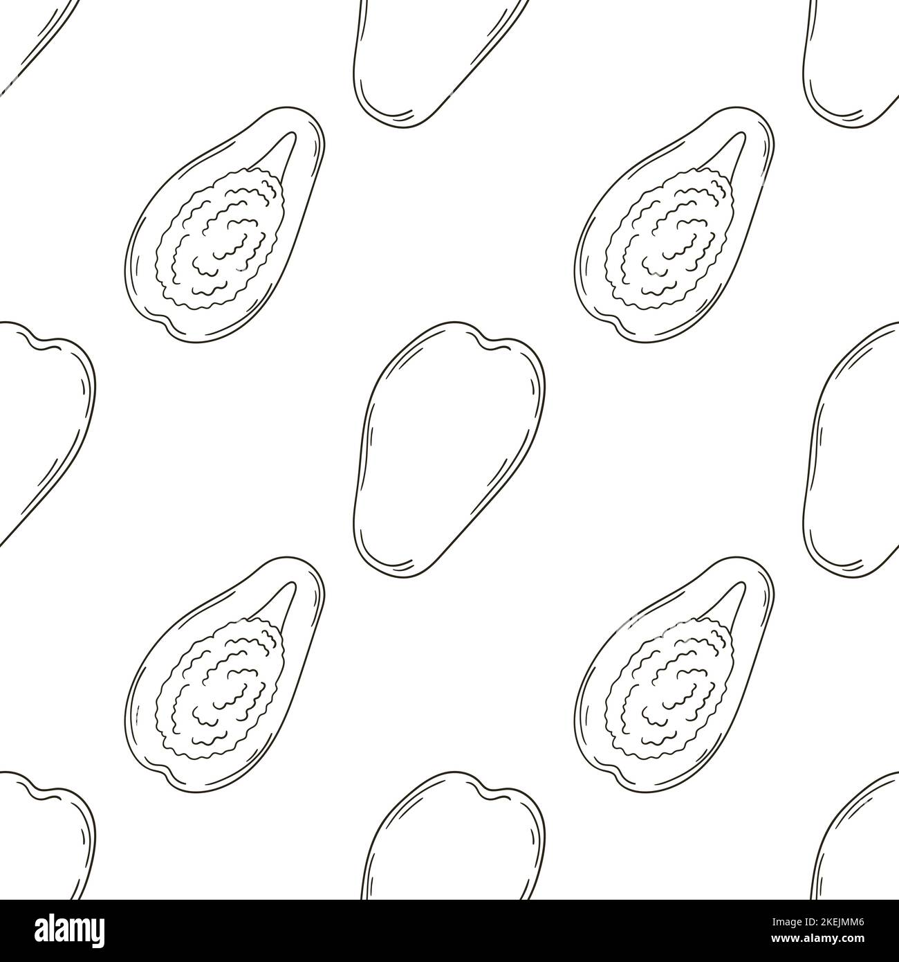 Monochrome pattern for kitchen, restaurant or shop. Illustration in ...