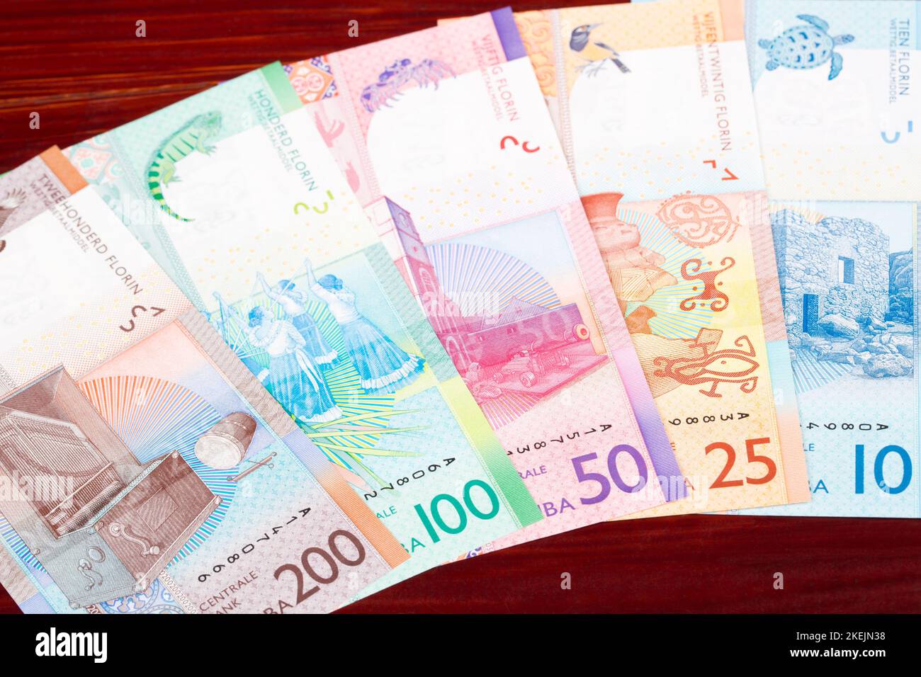 Aruban money - florin a business background Stock Photo - Alamy