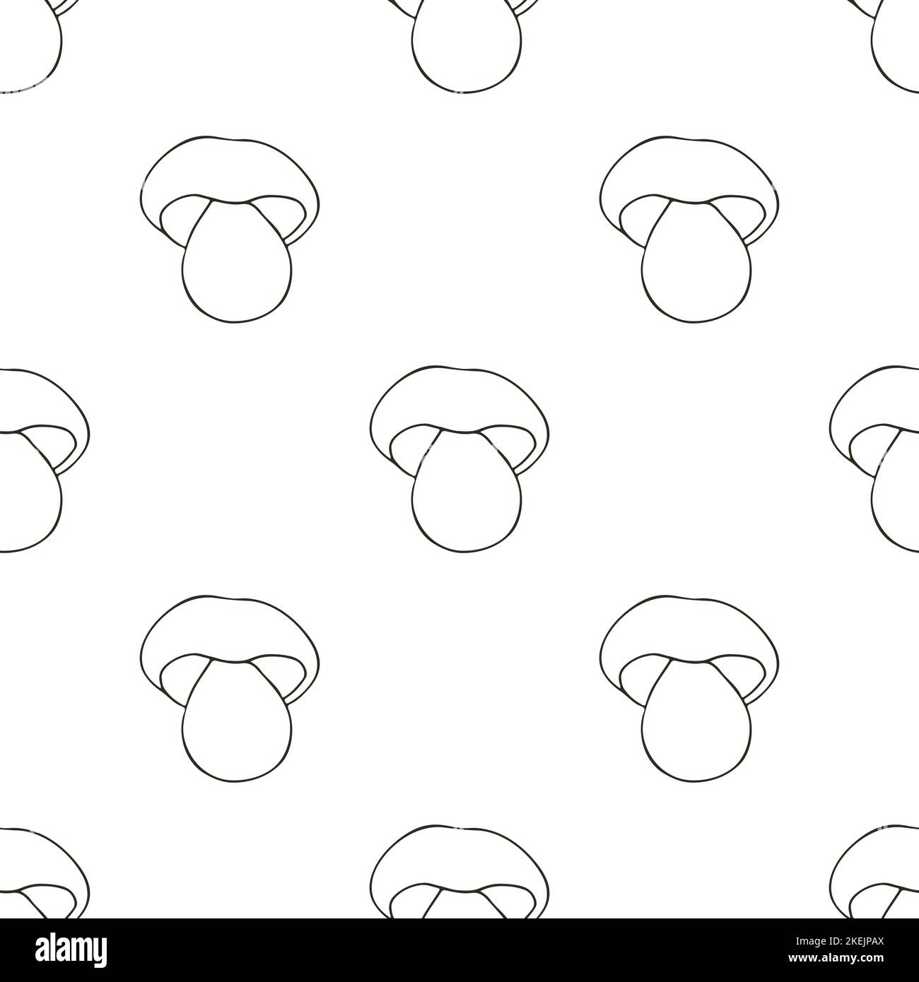 Seamless pattern with forest mushrooms. Boletus. Illustration in hand ...