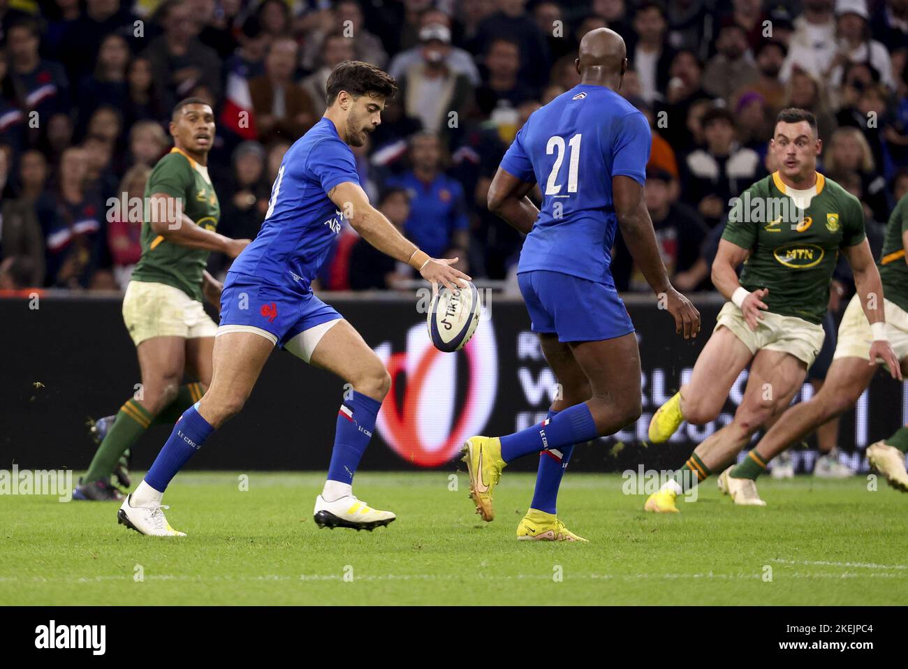 Romain Ntamack of France during the 2022 Autumn Nations Series, rugby ...