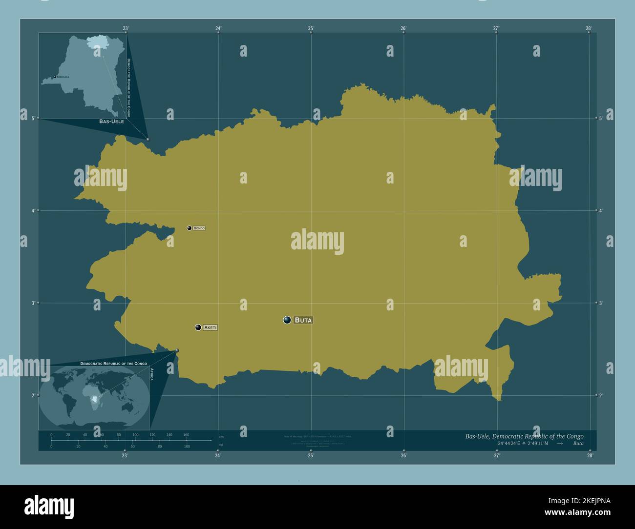 Bas-Uele, province of Democratic Republic of the Congo. Solid color ...