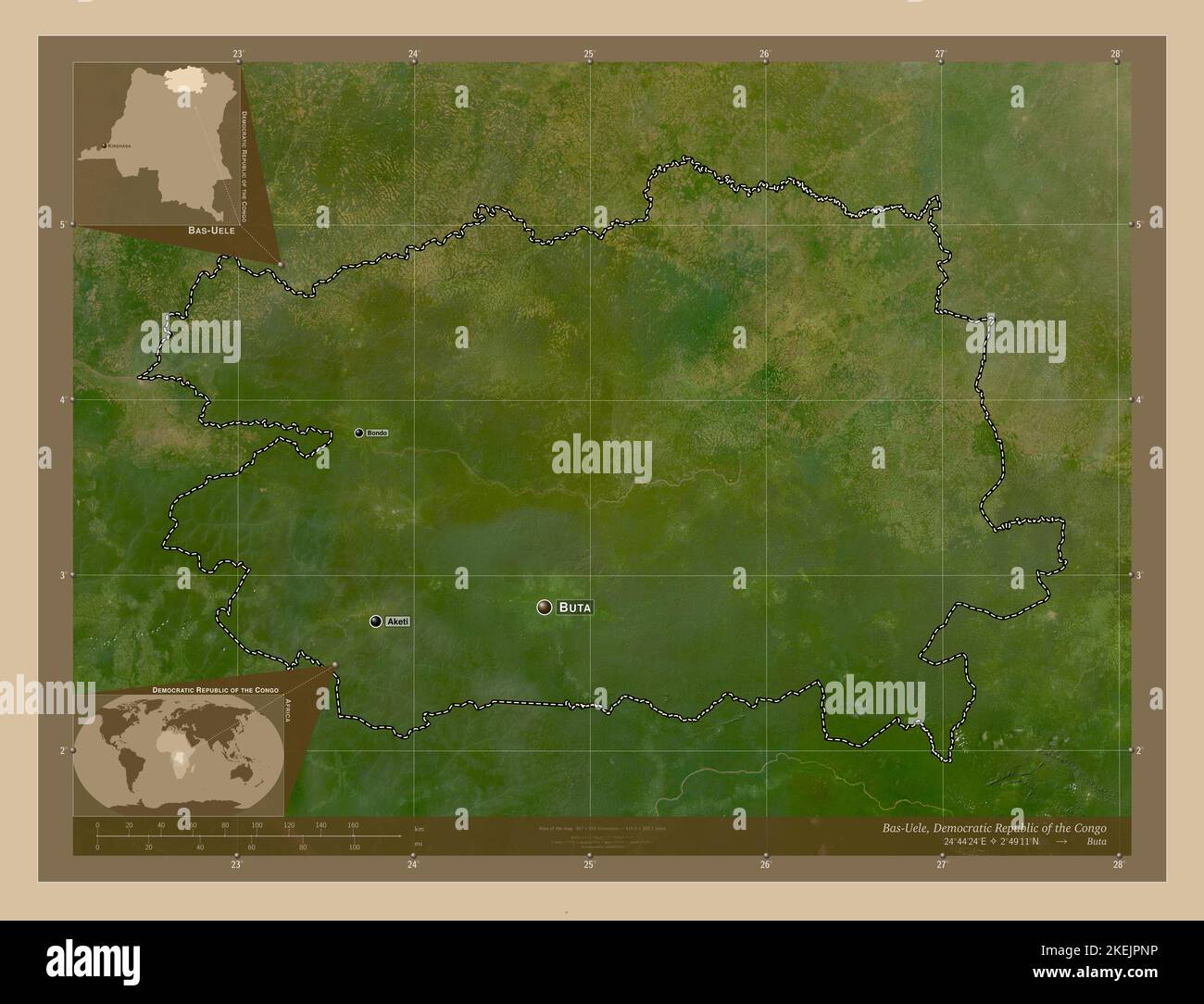 Bas-Uele, province of Democratic Republic of the Congo. Low resolution ...