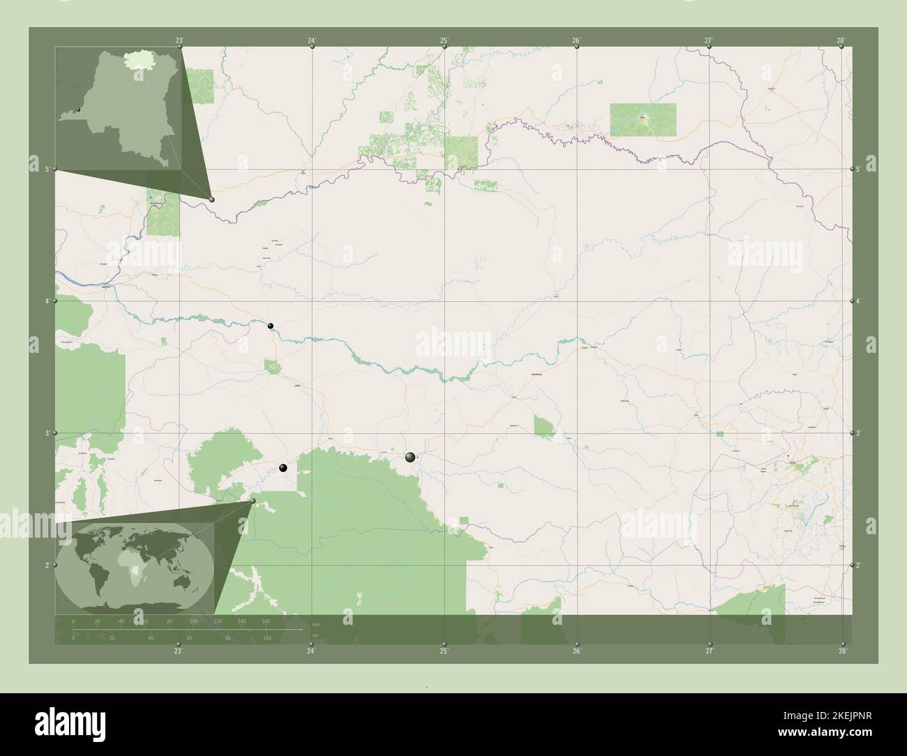 Bas-Uele, province of Democratic Republic of the Congo. Open Street Map ...
