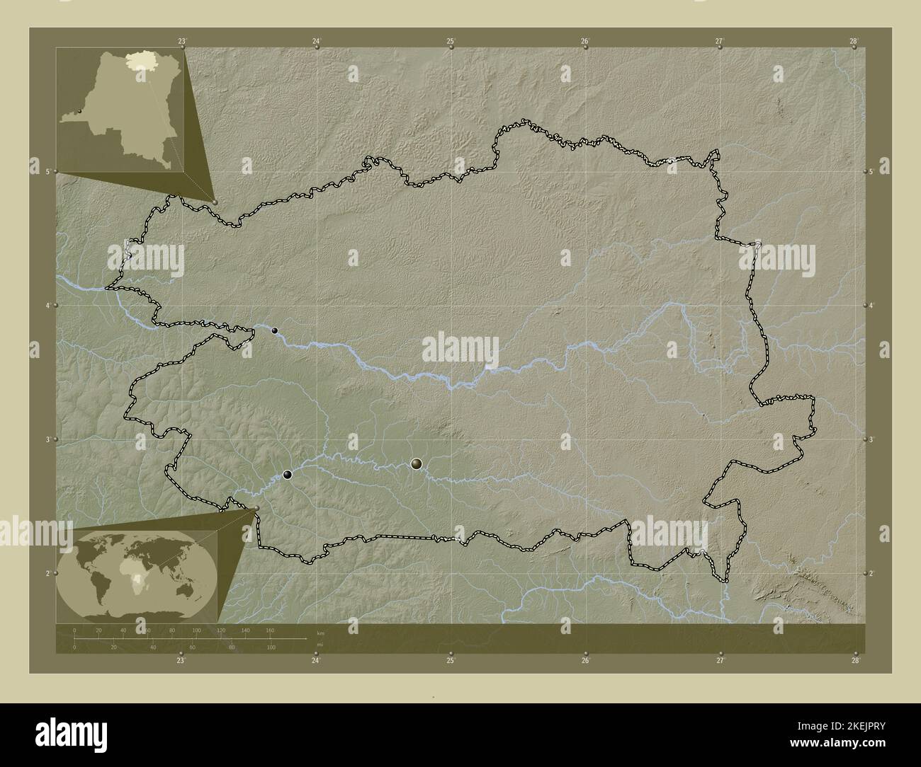 Bas-Uele, province of Democratic Republic of the Congo. Elevation map ...