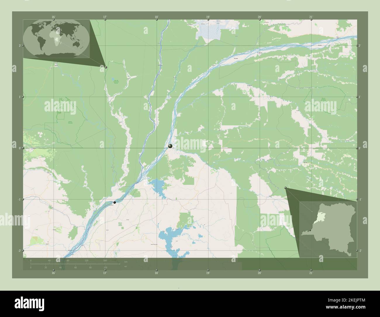 Equateur, province of Democratic Republic of the Congo. Open Street Map ...