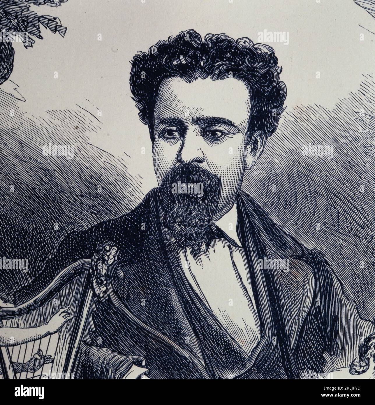 FREDERIC SOLER PITARRAS. SIGLO XIX. GRABADO. MUSEO DE HISTORIA DE LA ...