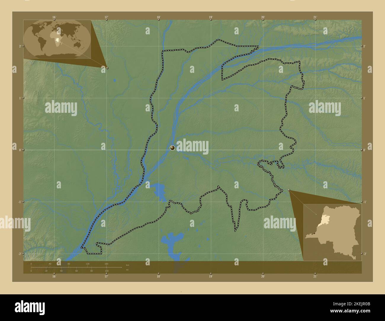 Equateur, province of Democratic Republic of the Congo. Colored ...
