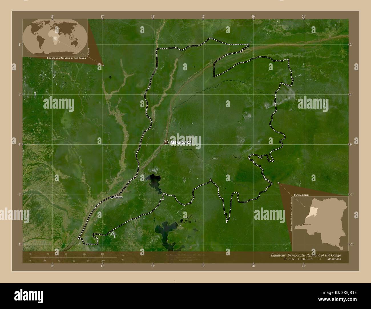 Equateur, province of Democratic Republic of the Congo. Low resolution ...