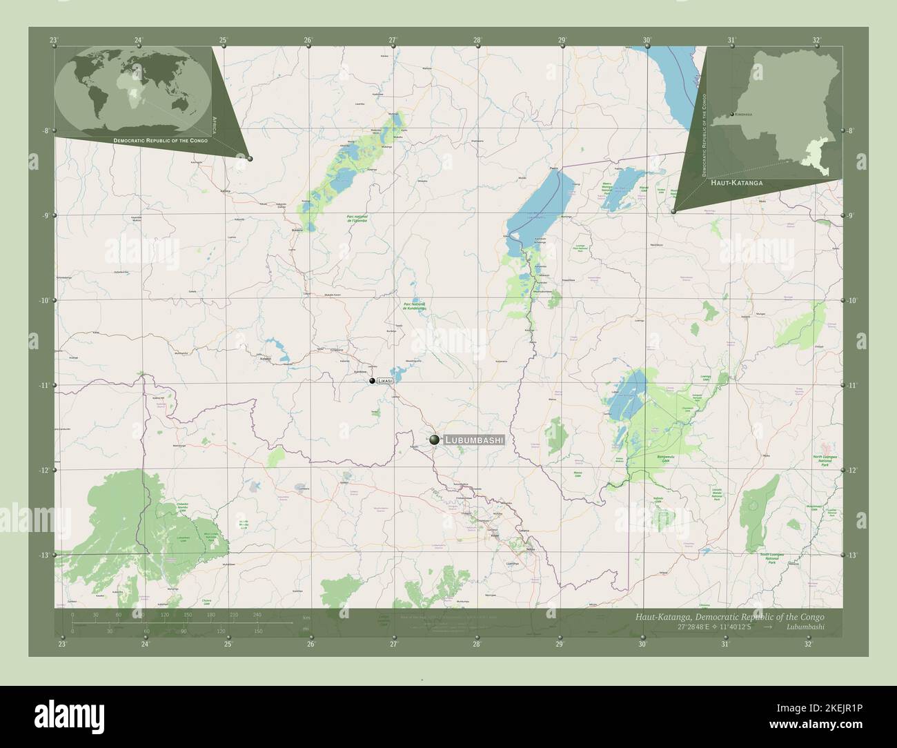 Haut-Katanga, province of Democratic Republic of the Congo. Open Street ...
