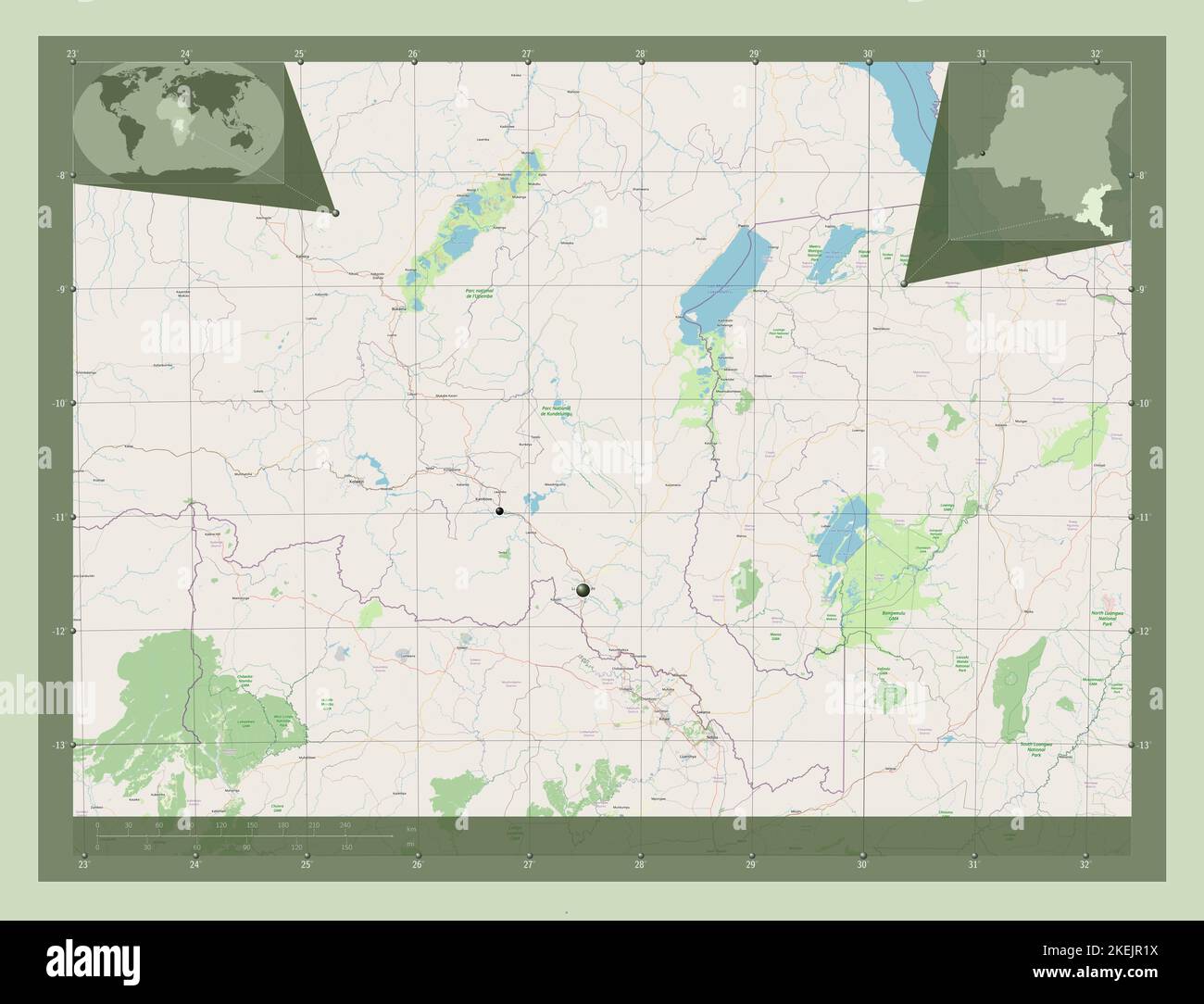 Haut-Katanga, province of Democratic Republic of the Congo. Open Street ...