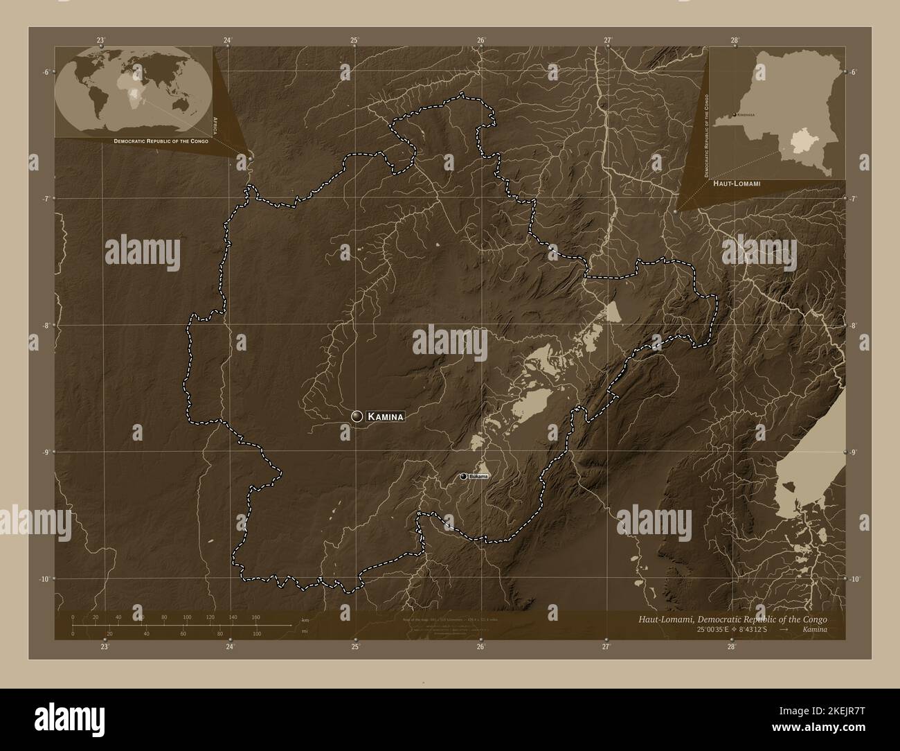 Haut-Lomami, province of Democratic Republic of the Congo. Elevation ...