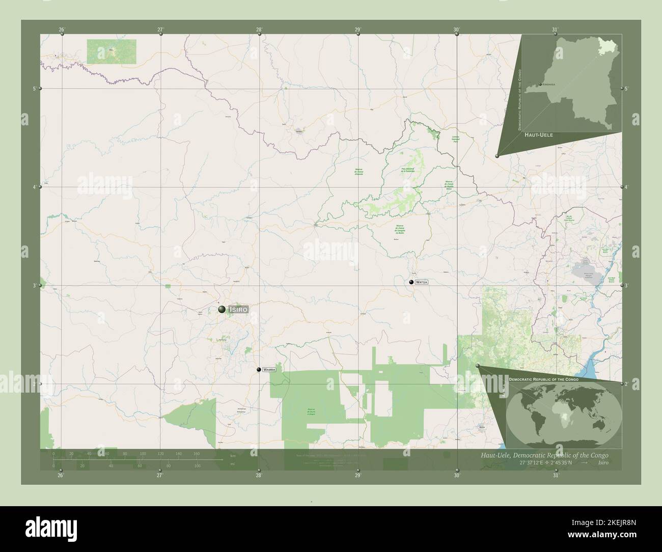 Haut-Uele, province of Democratic Republic of the Congo. Open Street ...
