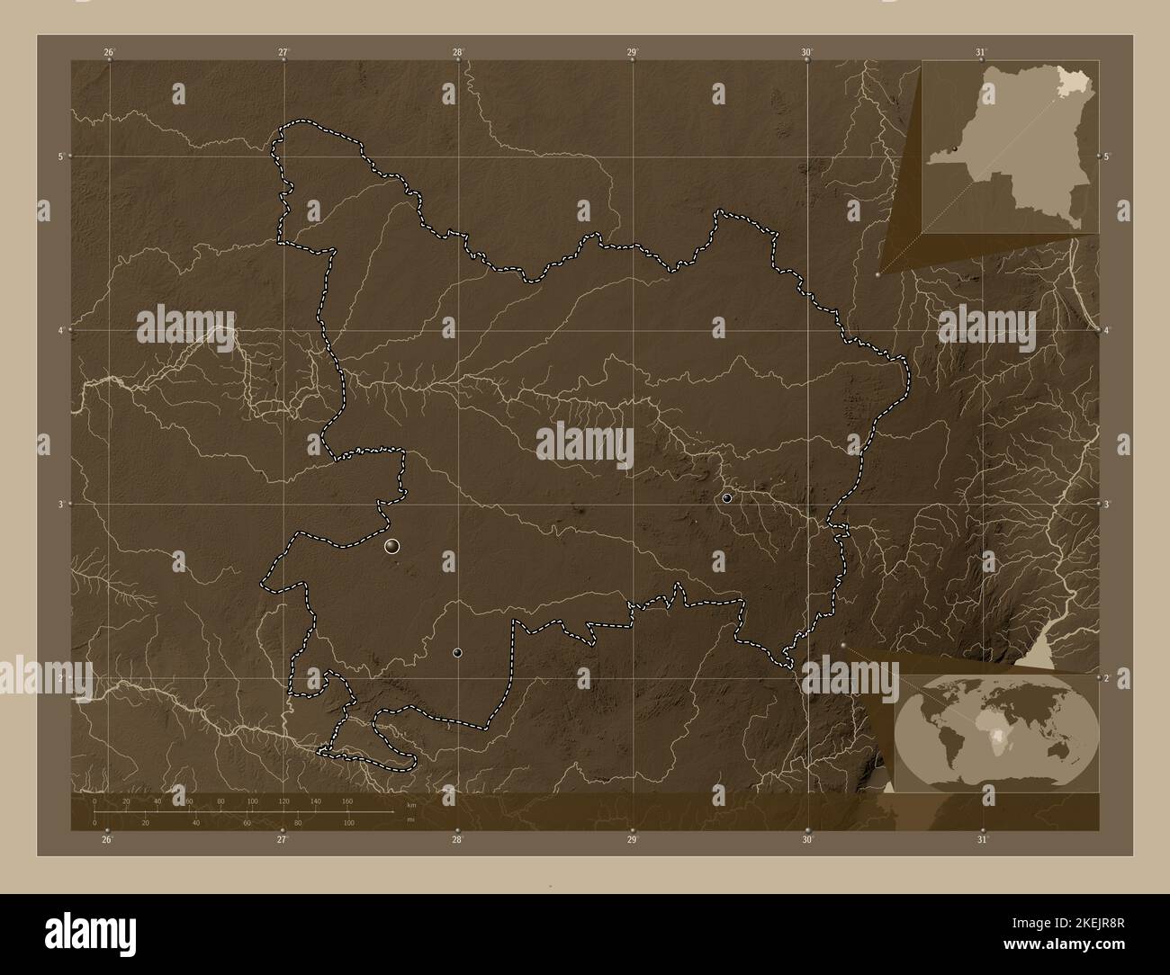 Haut-Uele, province of Democratic Republic of the Congo. Elevation map ...