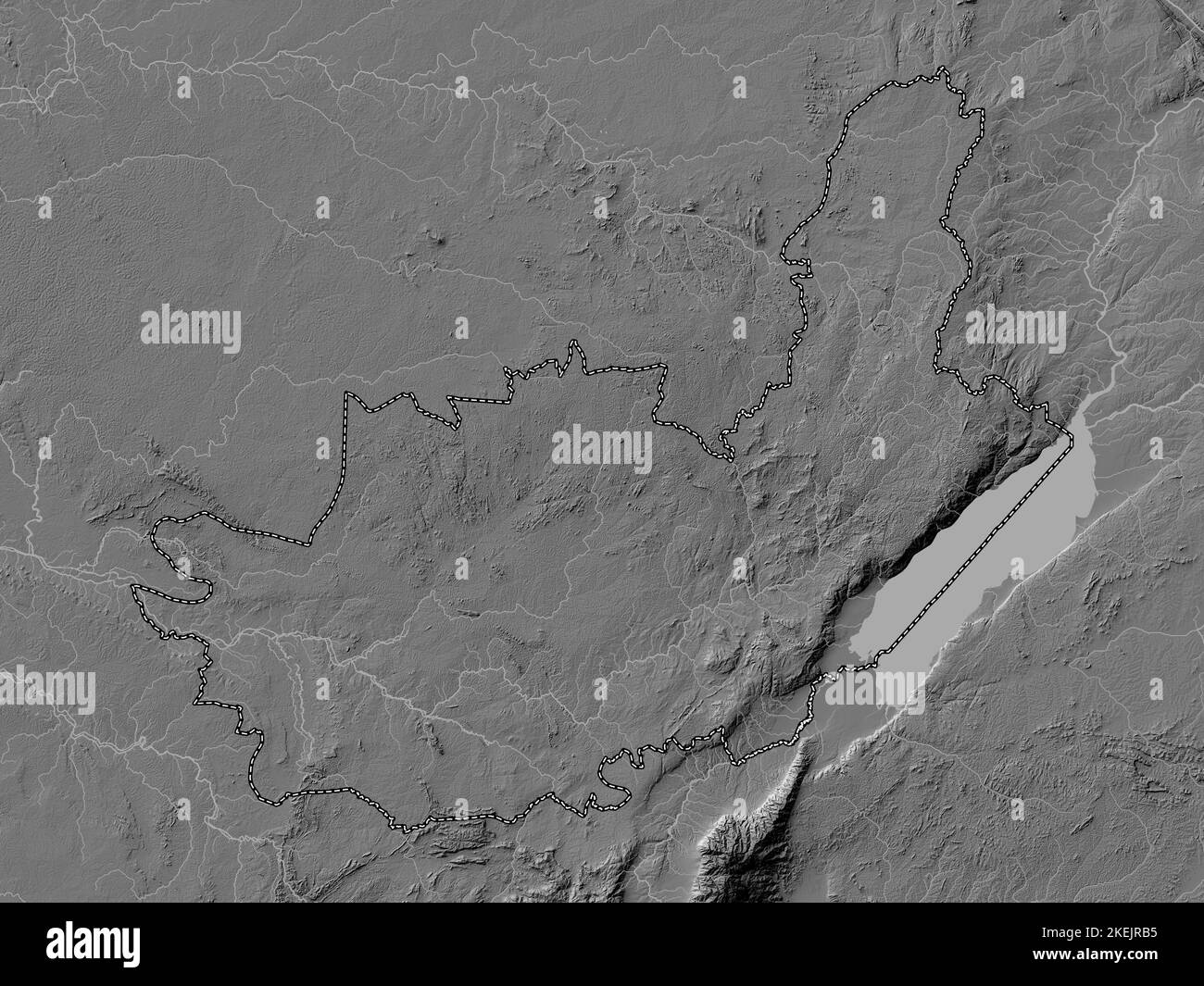 Ituri, province of Democratic Republic of the Congo. Bilevel elevation ...