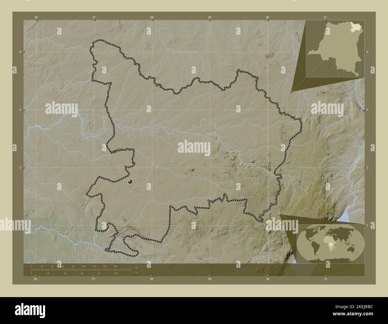 Haut-Uele, province of Democratic Republic of the Congo. Elevation map ...