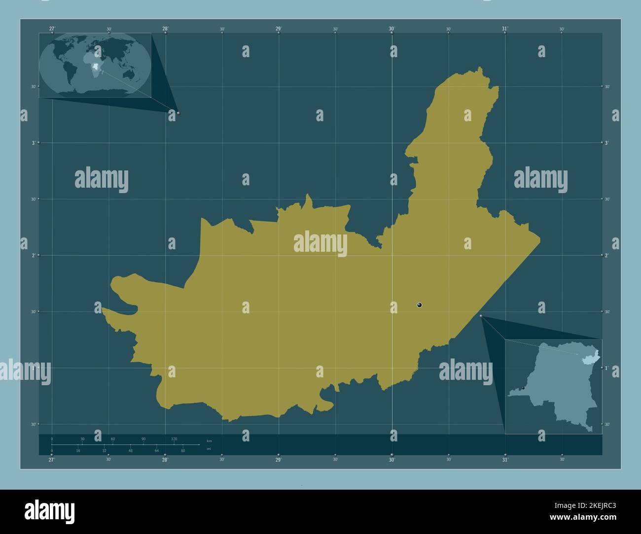 Ituri, province of Democratic Republic of the Congo. Solid color shape ...