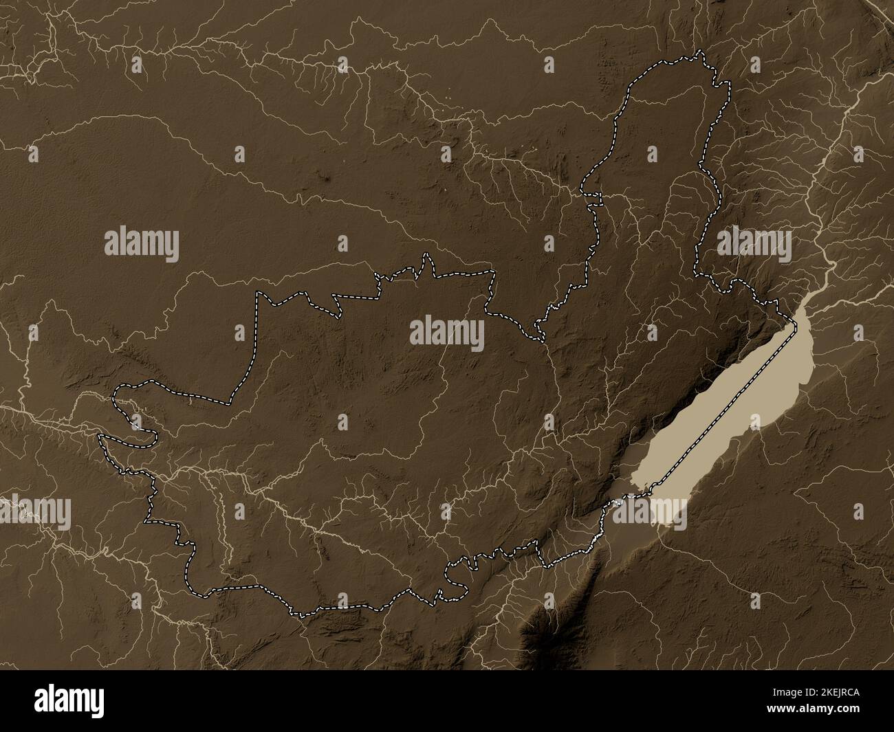 Ituri, province of Democratic Republic of the Congo. Elevation map ...