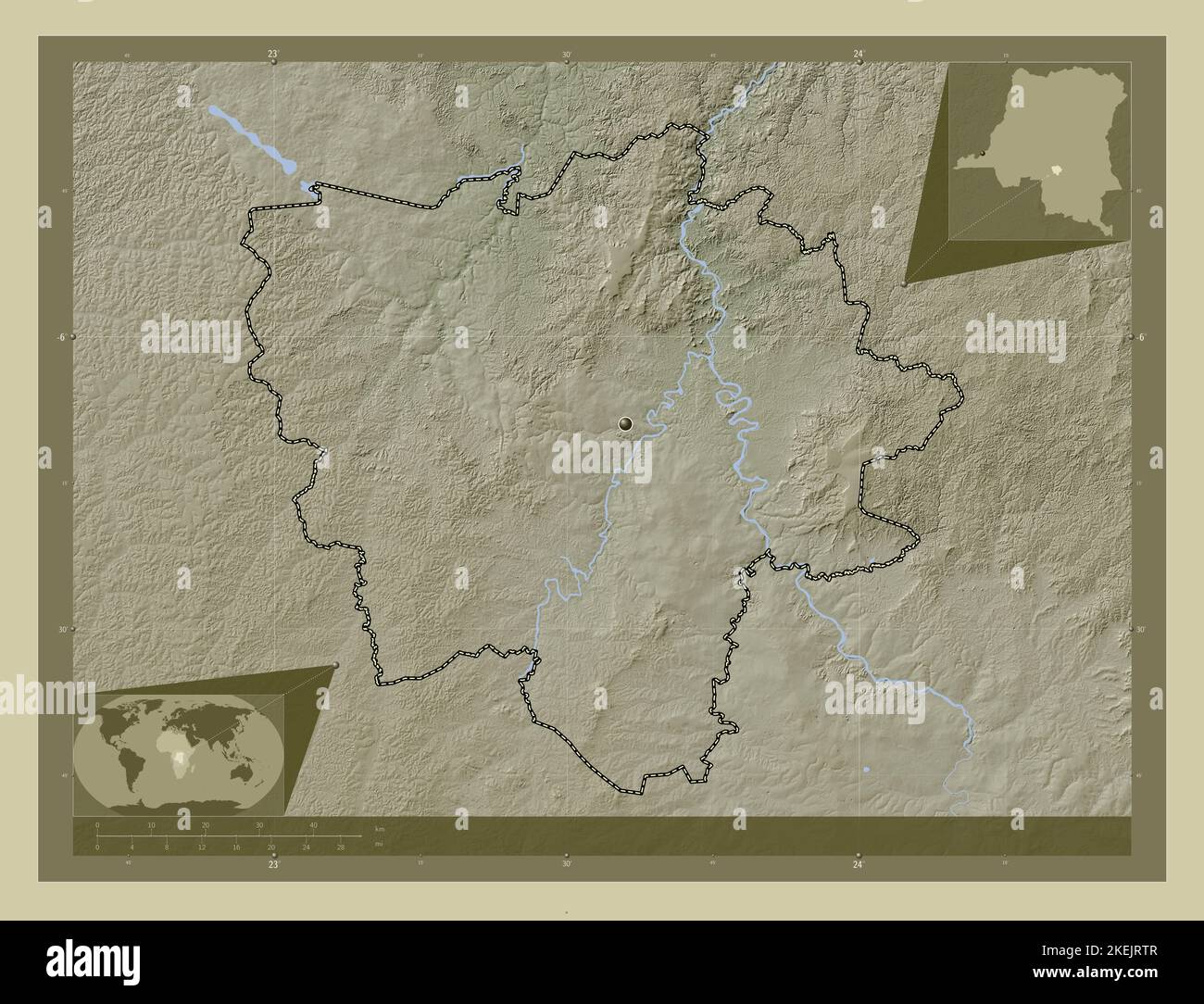 Kasai-Oriental, province of Democratic Republic of the Congo. Elevation ...