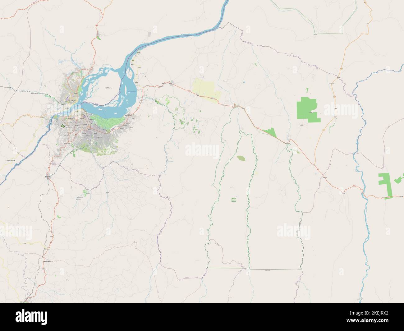 Kinshasa, province of Democratic Republic of the Congo. Open Street Map ...