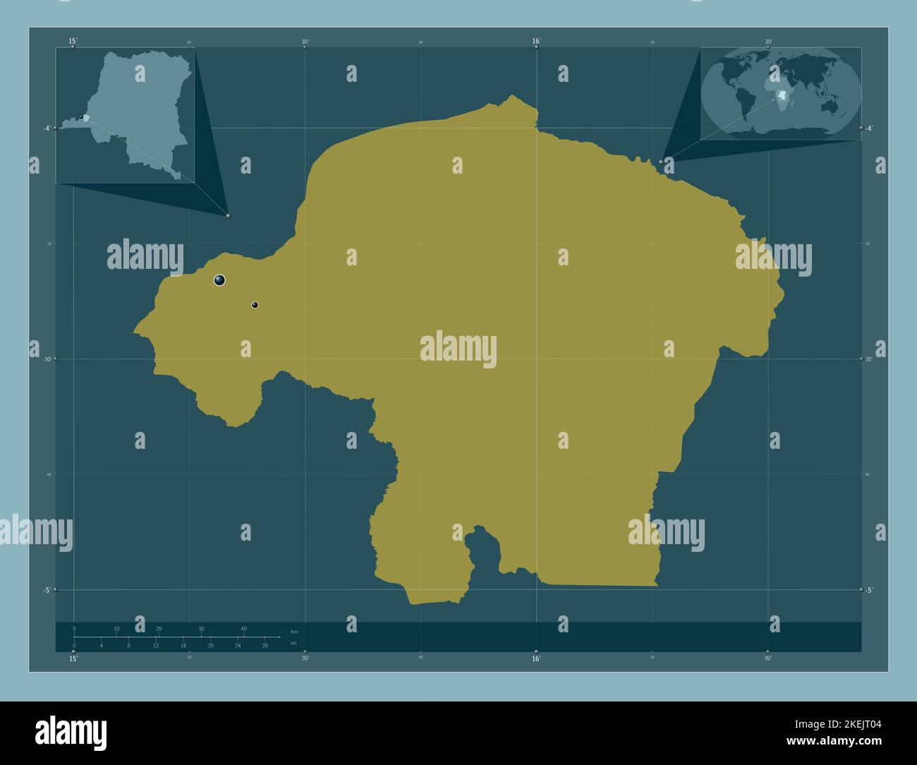 Kinshasa, province of Democratic Republic of the Congo. Solid color ...