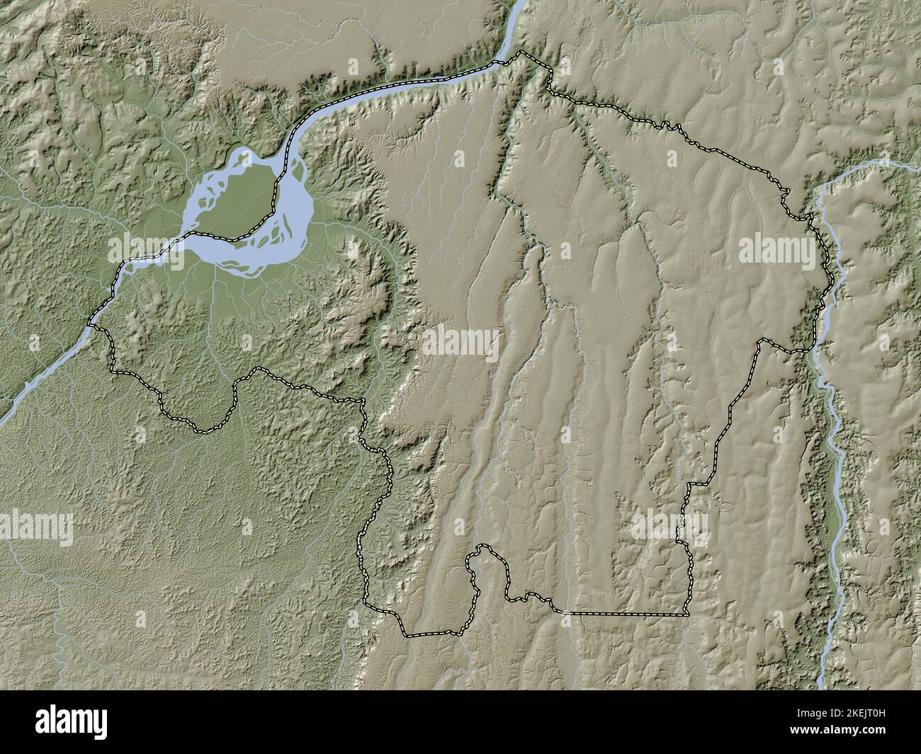 Kinshasa, province of Democratic Republic of the Congo. Elevation map ...