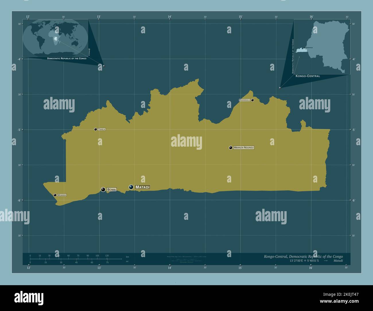 Kongo-Central, province of Democratic Republic of the Congo. Solid ...