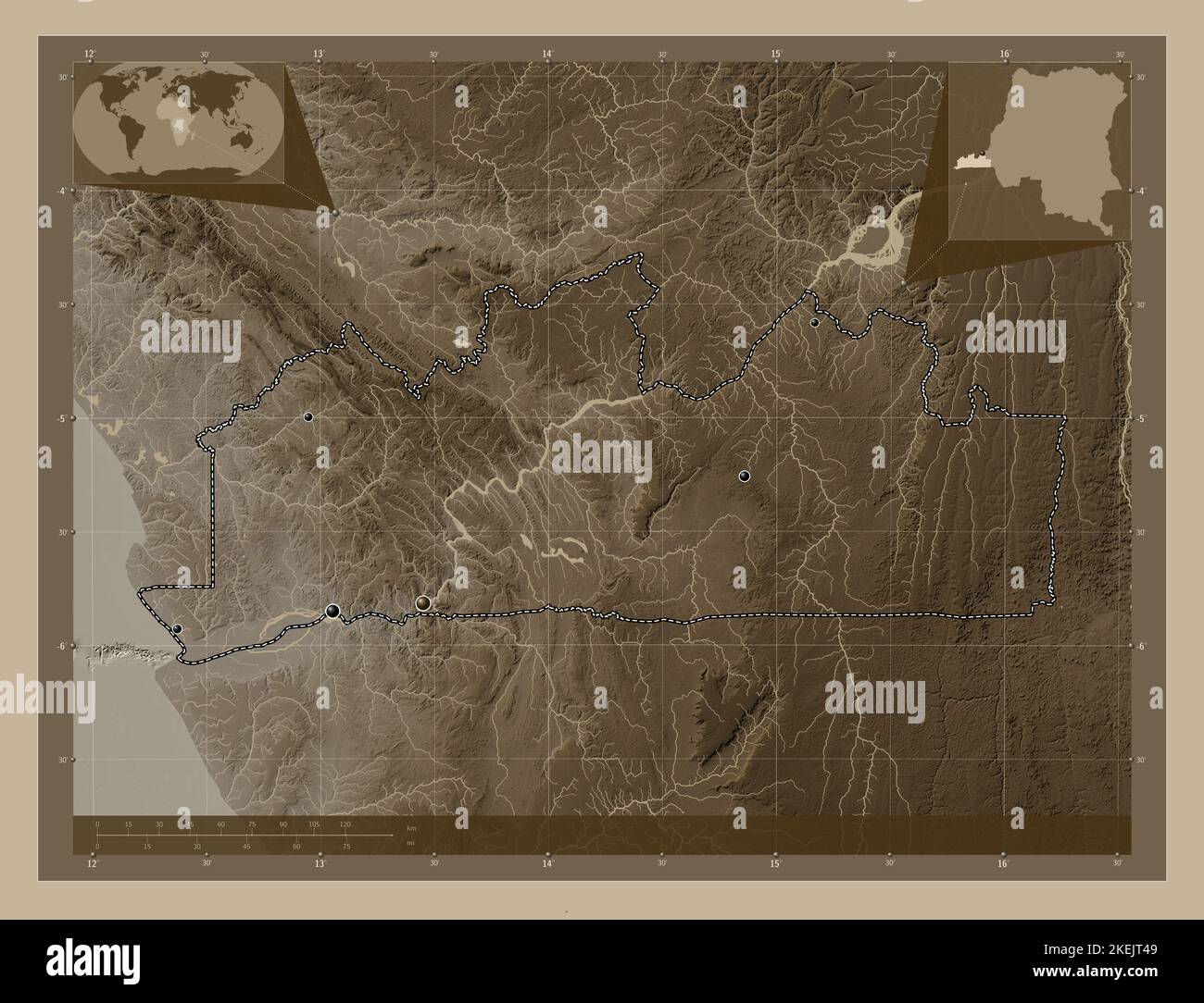 Kongo-Central, province of Democratic Republic of the Congo. Elevation ...
