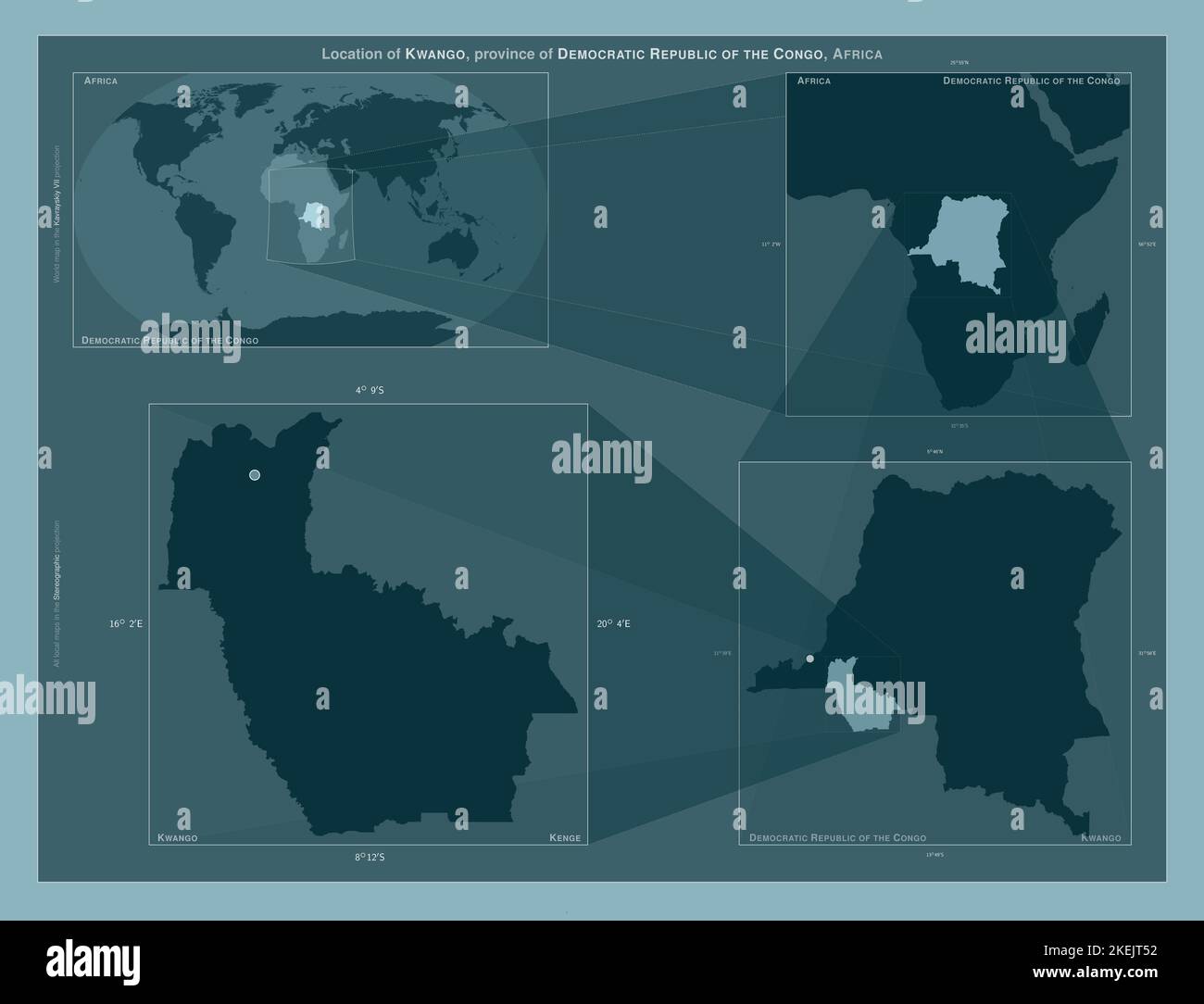 Kwango, province of Democratic Republic of the Congo. Diagram showing ...