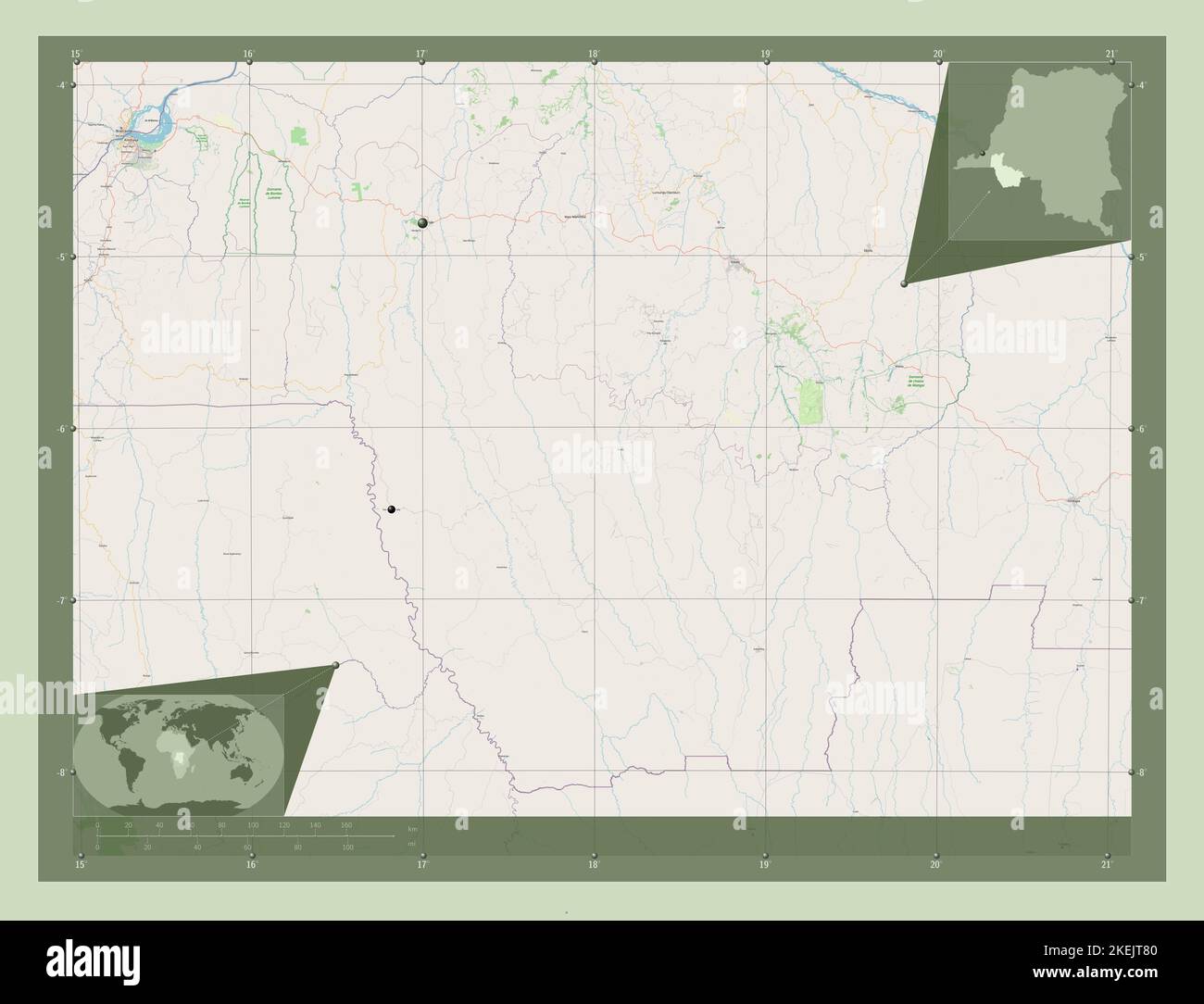 Kwango, province of Democratic Republic of the Congo. Open Street Map ...