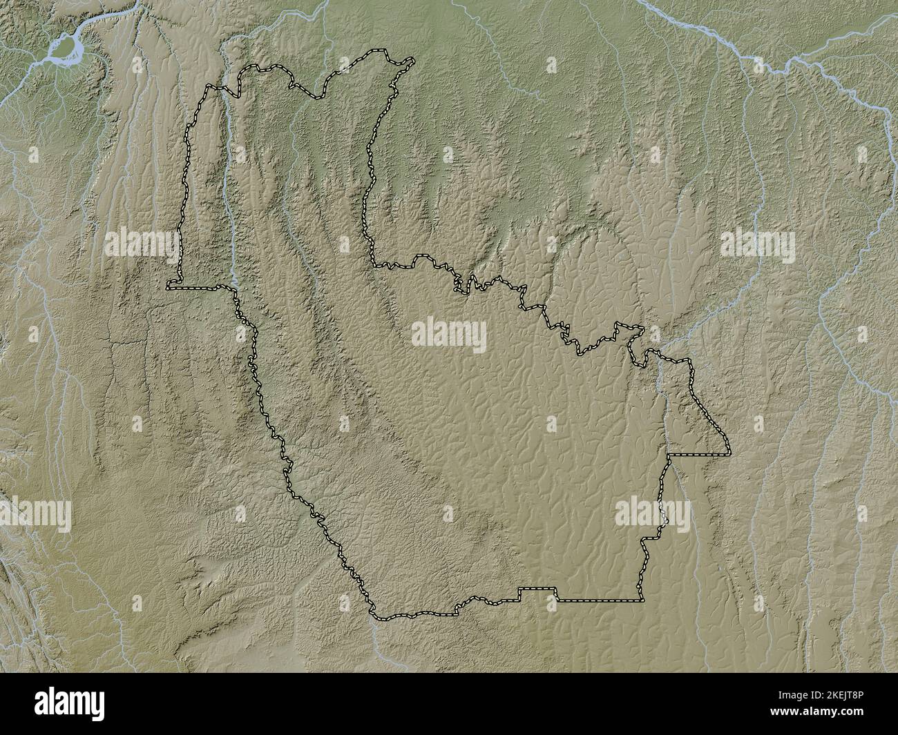 Kwango, province of Democratic Republic of the Congo. Elevation map ...