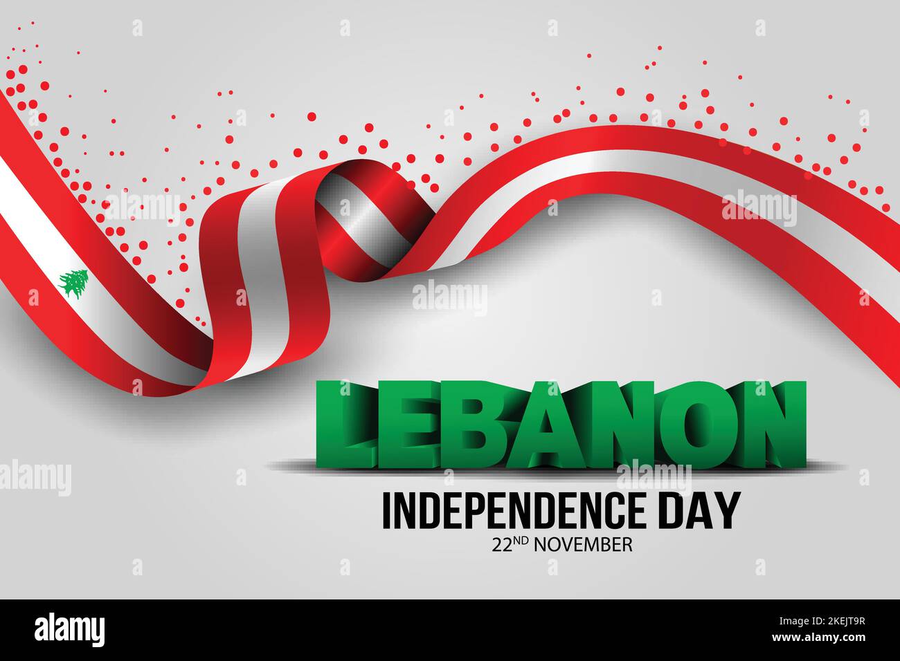 happy independence day Lebanon greetings. vector illustration design ...