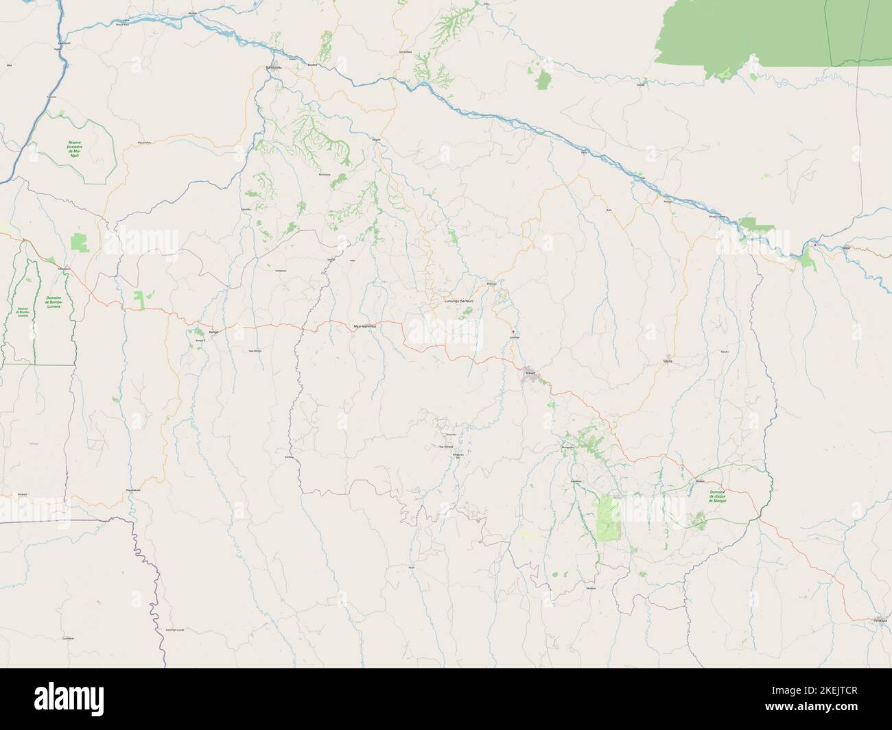 Kwilu, province of Democratic Republic of the Congo. Open Street Map ...