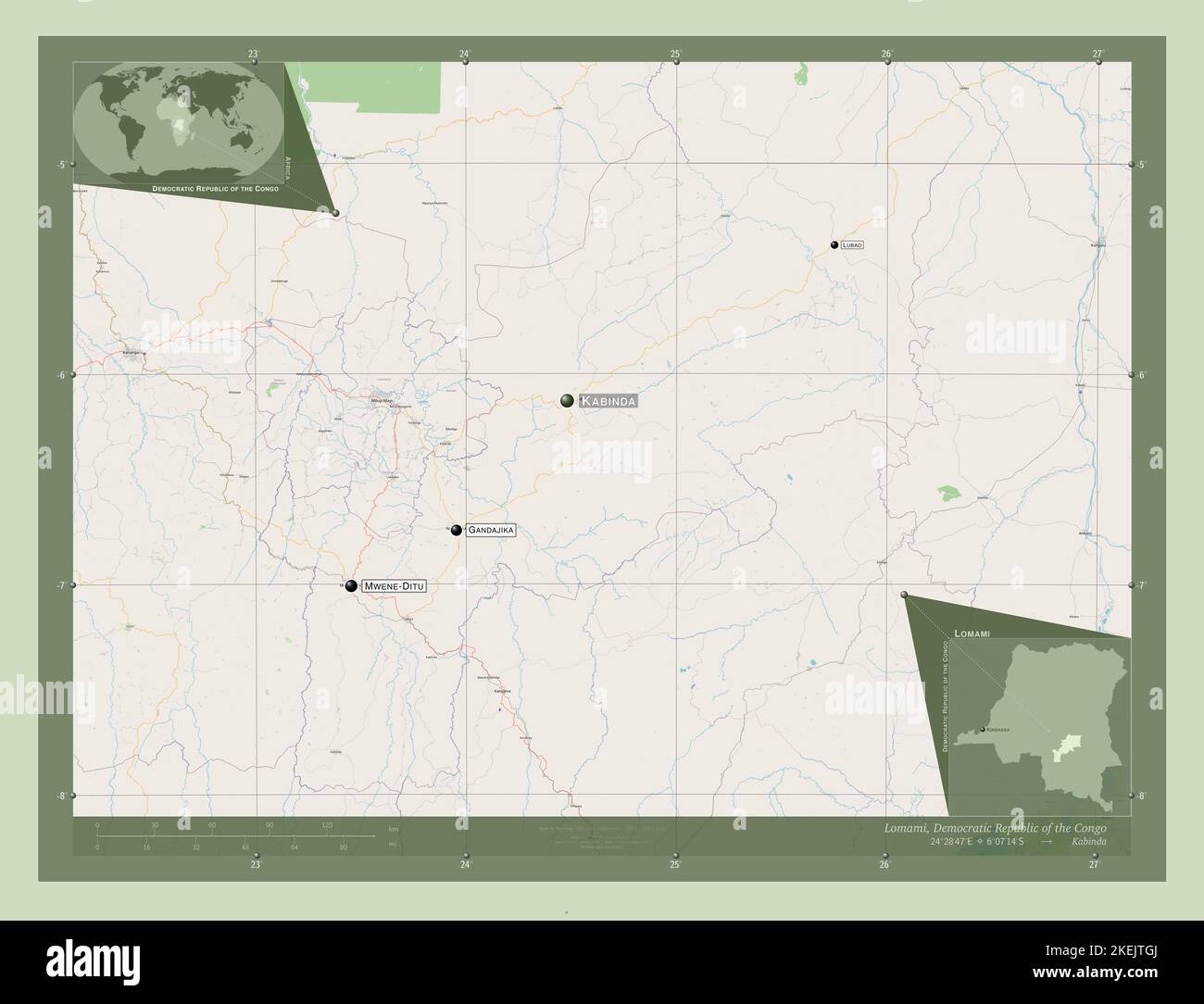 Lomami, province of Democratic Republic of the Congo. Open Street Map ...
