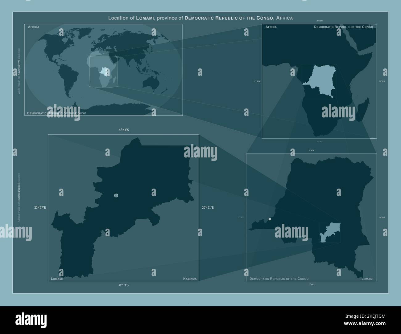 Lomami, province of Democratic Republic of the Congo. Diagram showing ...