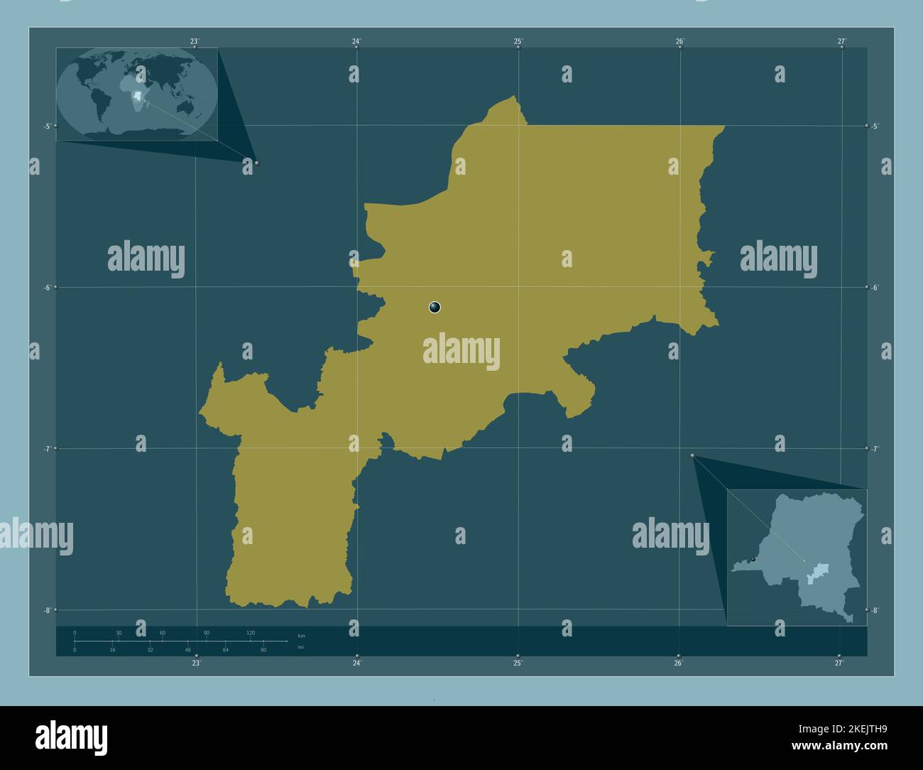Lomami, province of Democratic Republic of the Congo. Solid color shape ...
