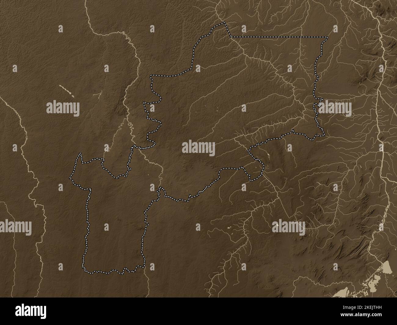 Lomami, province of Democratic Republic of the Congo. Elevation map ...