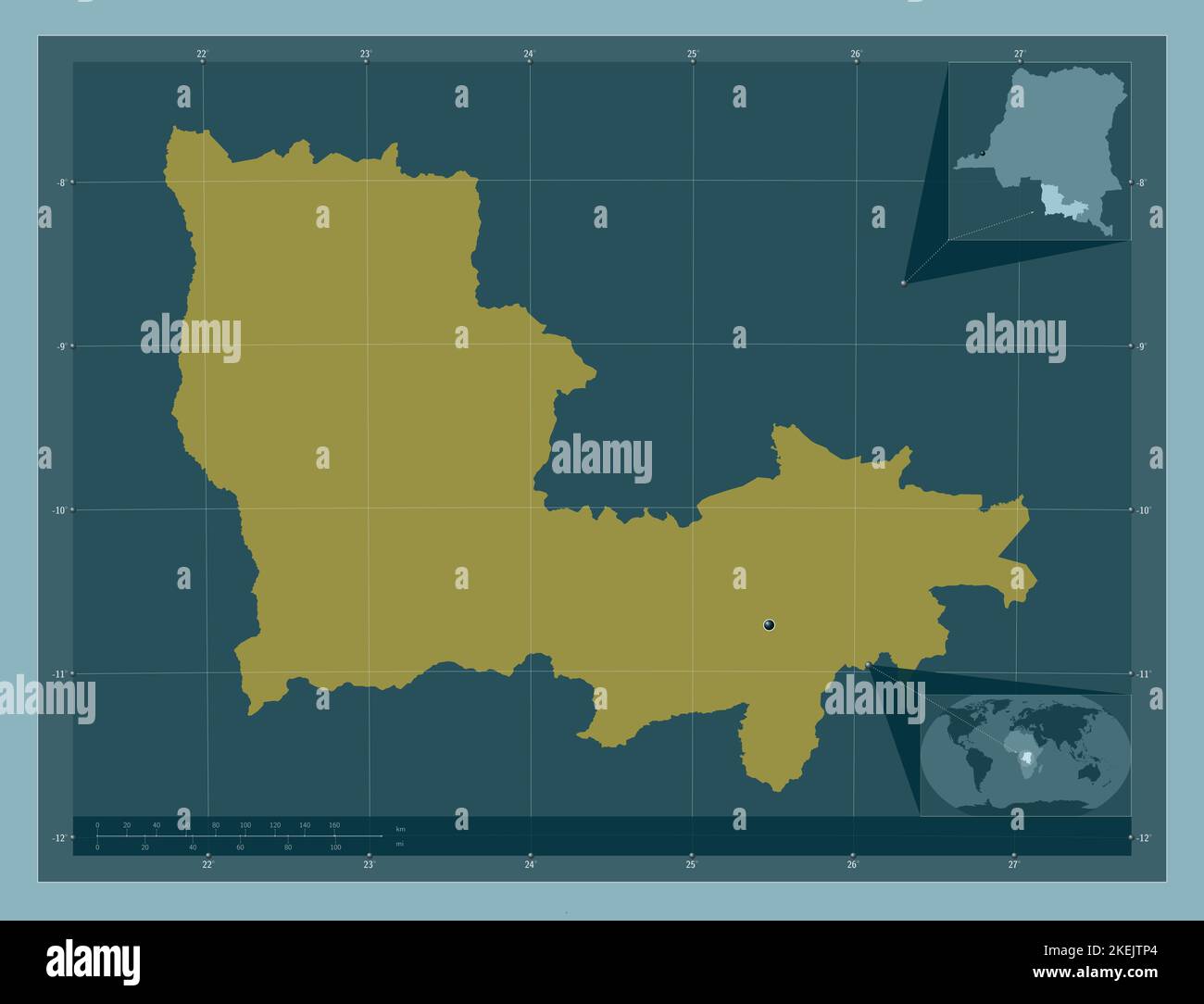 Lualaba, province of Democratic Republic of the Congo. Solid color ...